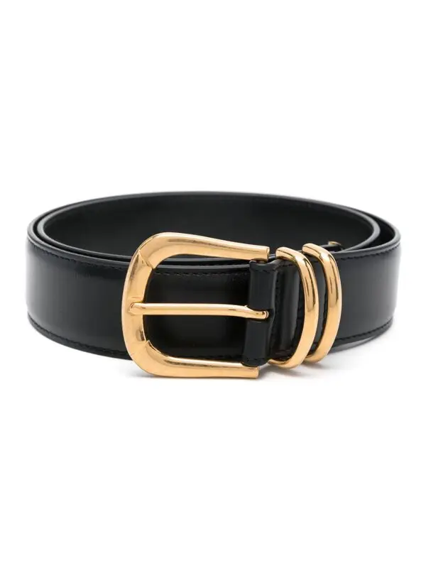 THE ROW Leather Belt - Black