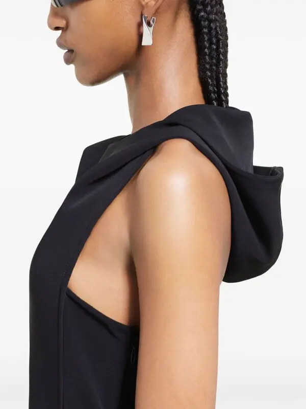 COURREGES Oblique Shift Dress - Black