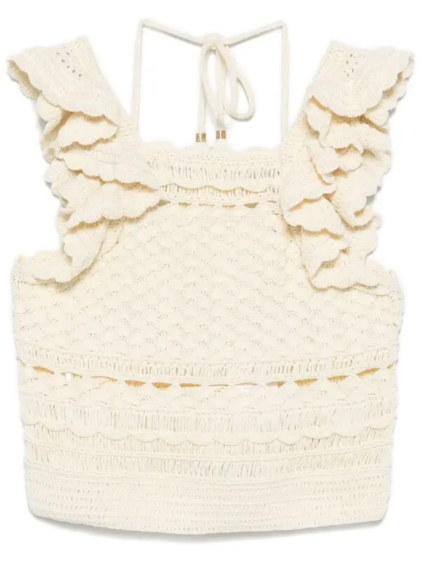 Zimmermann Waverly Crochet Top - Neutrals