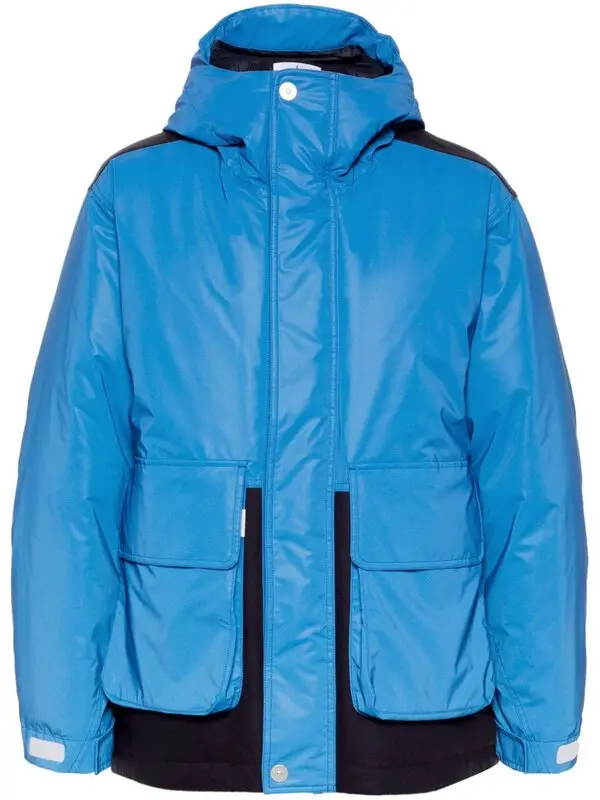 Stone Island Logo-print Padded Jacket - Blue