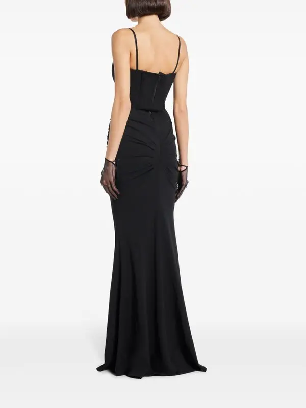 satin and lace dress shop EMBELLISHED LACE & SATIN FITTED GOWN CDCD868 main image 0