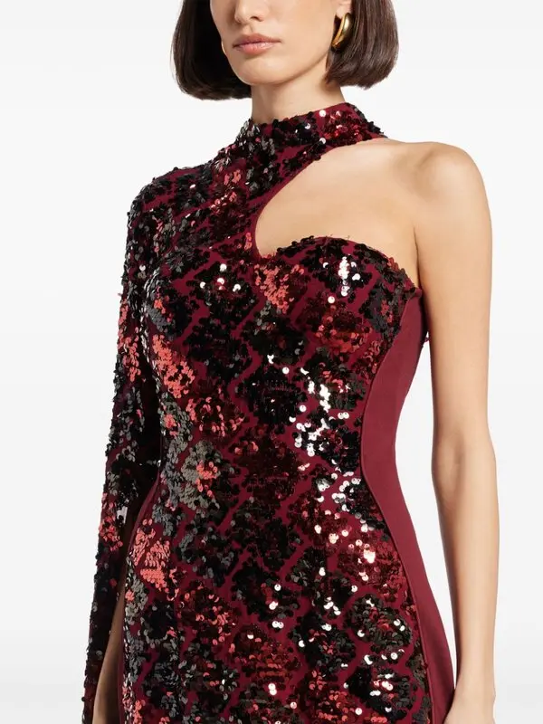 ZEENA ZAKI Sequin-embeished Gown