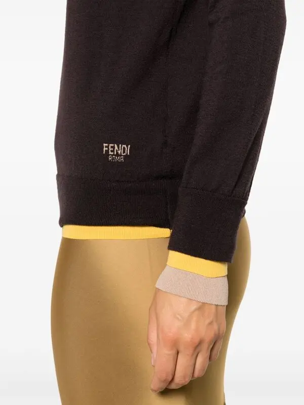 Fendi Layered-trim Sweater