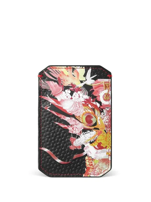 Shanghai Tang X Jacky Tsai Flower Dragon Card Case - Black