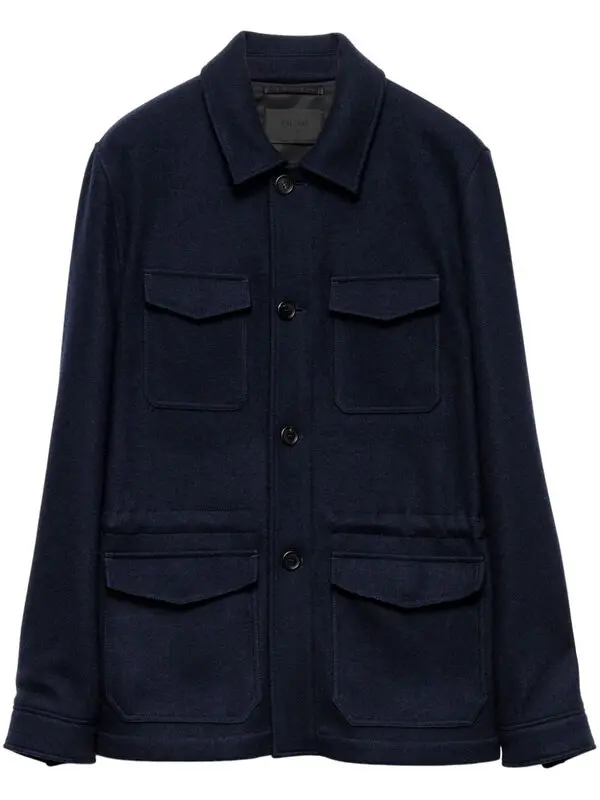 Prada Buttoned Safari Jacket - Blue