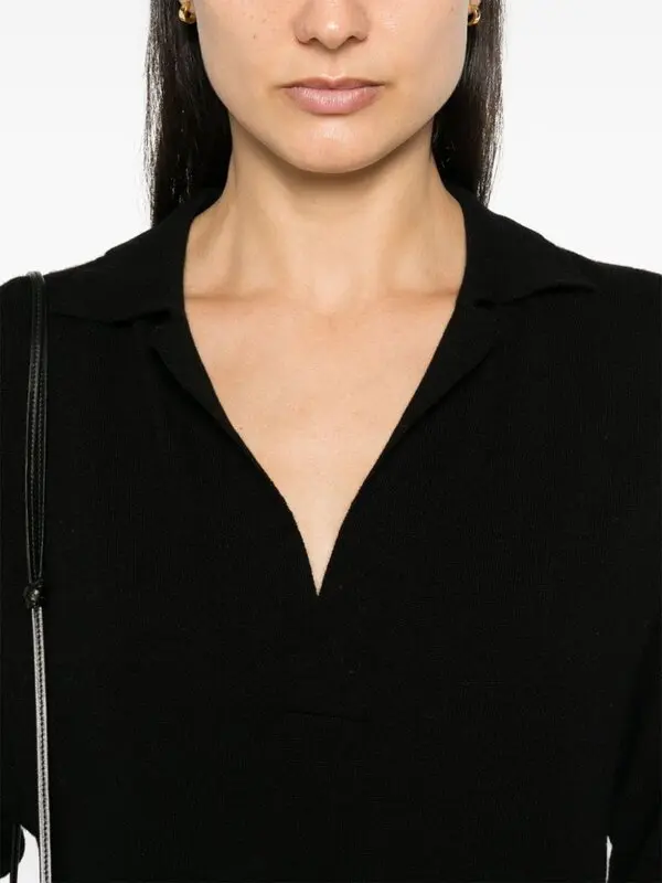 Pinko Love Birds-embroidered Polo Top - Black