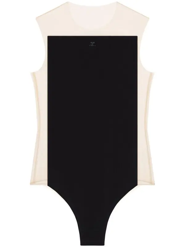 COURREGES Illusion Bodysuit - Black