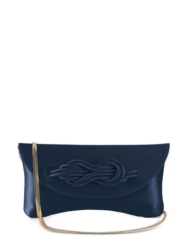 Shanghai Tang Knot-detail Clutch - Blue