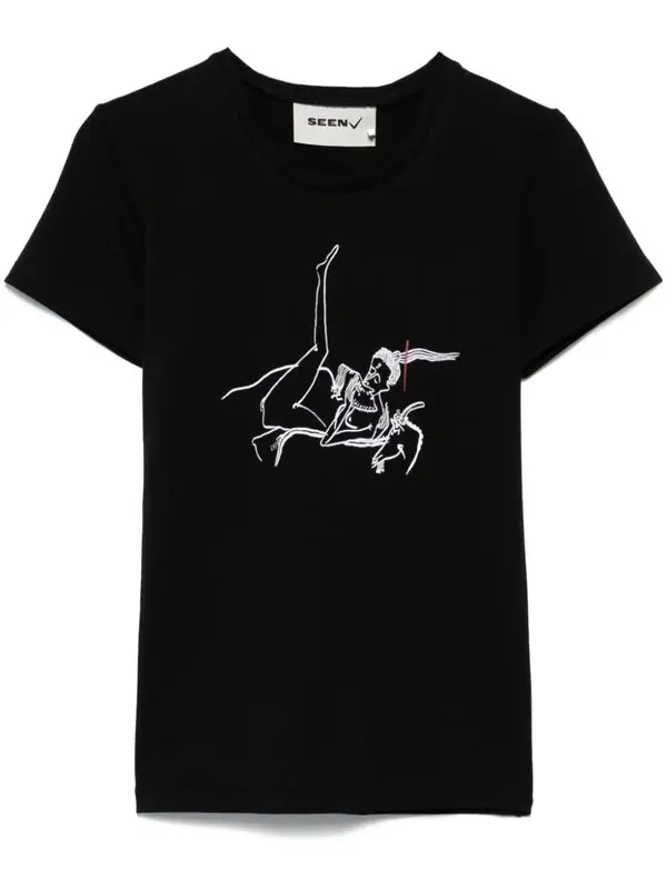 SEEN USERS Name X Ilfoveanu Soft Love T-shirt - Black