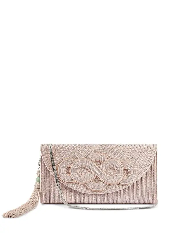 Shanghai Tang Braided Knot Clutch - Pink