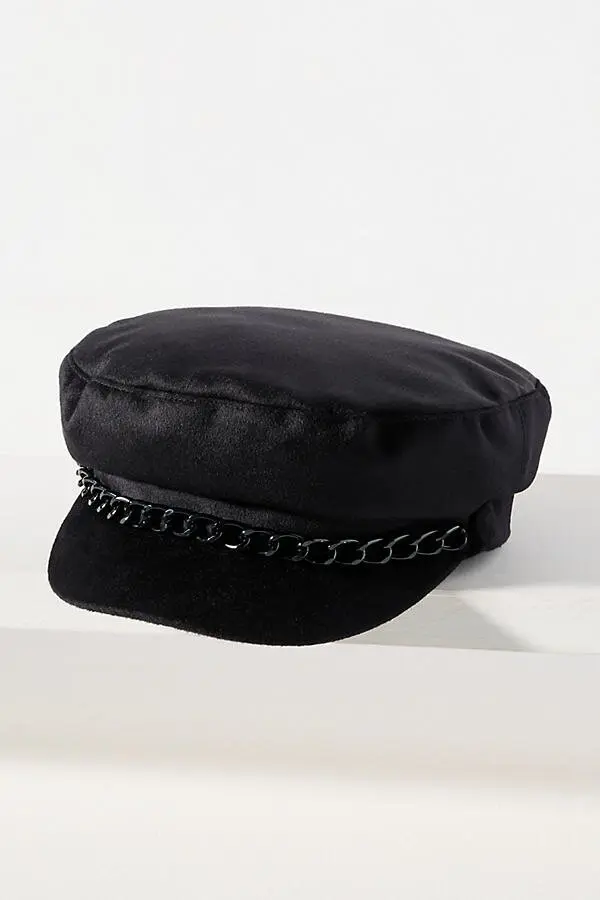 Eugenia Kim Mara Cashmere Newsboy Cap - Black