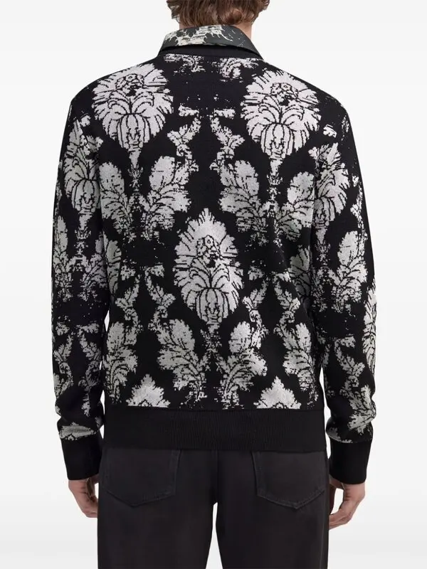 Roberto Cavalli Broccato Print Sweater