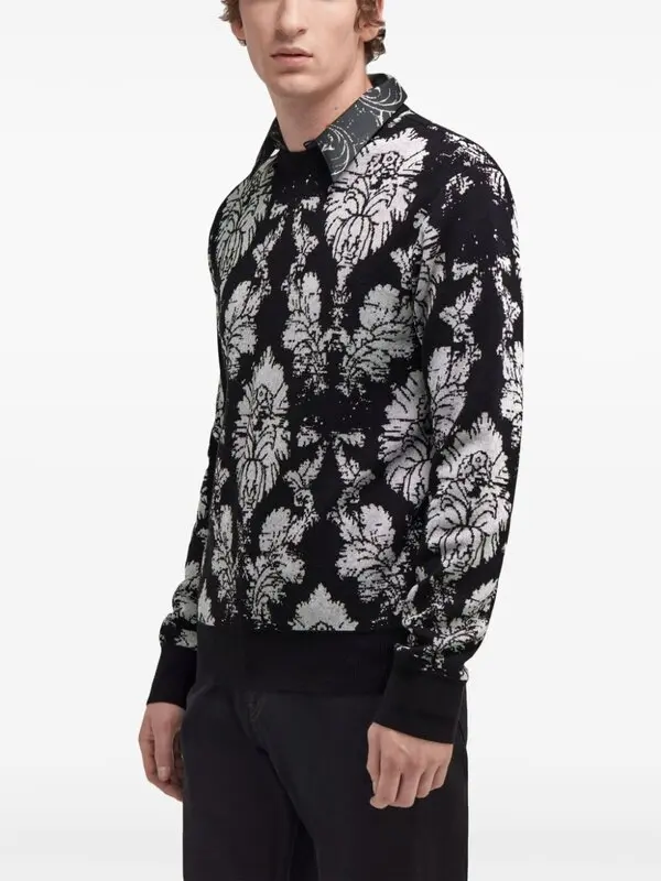 Roberto Cavalli Broccato Print Sweater