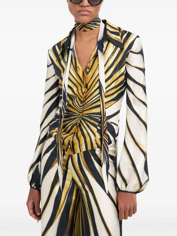 Roberto Cavalli Graphic Print Silk Jumpsuit