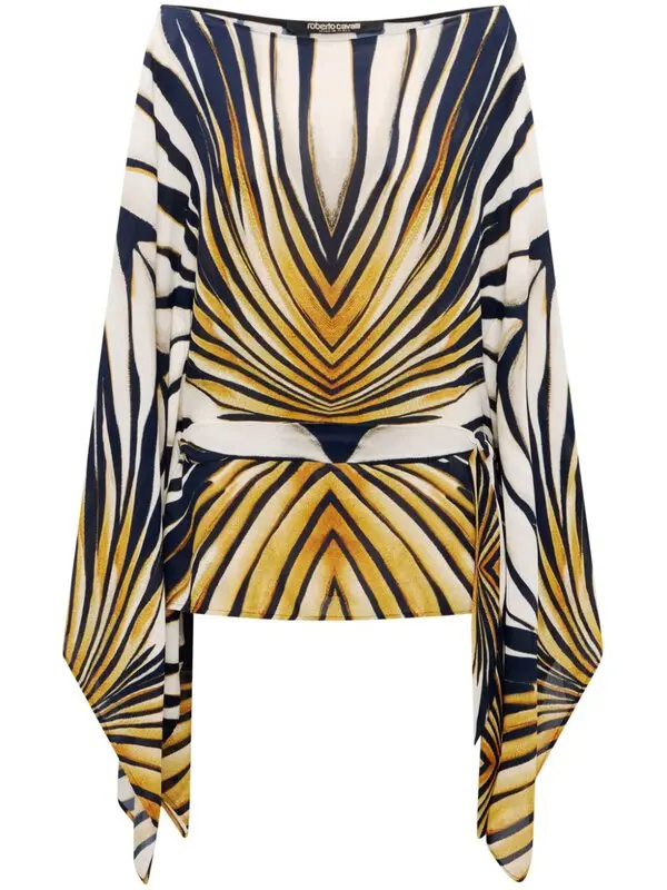 Roberto Cavalli Ray Of Print Kaftan - Gold