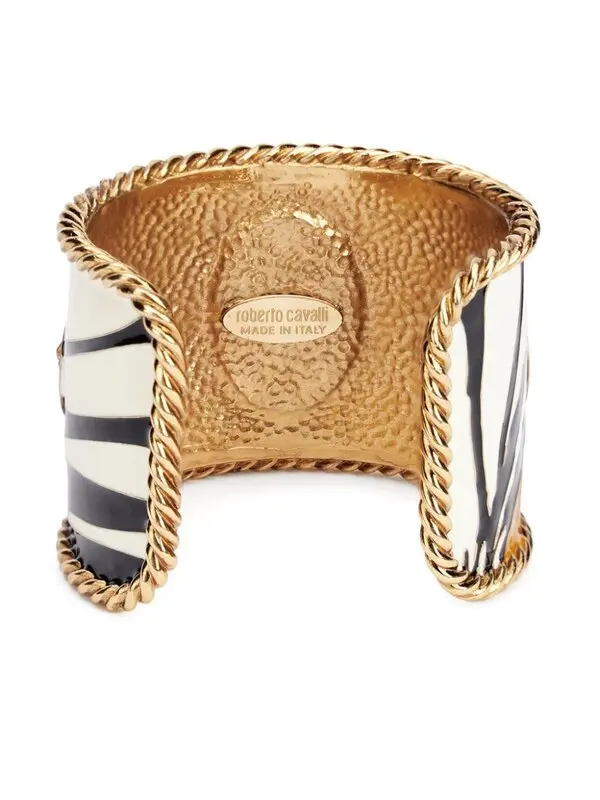 Roberto Cavalli Enameled Metal Cuff Bracelet
