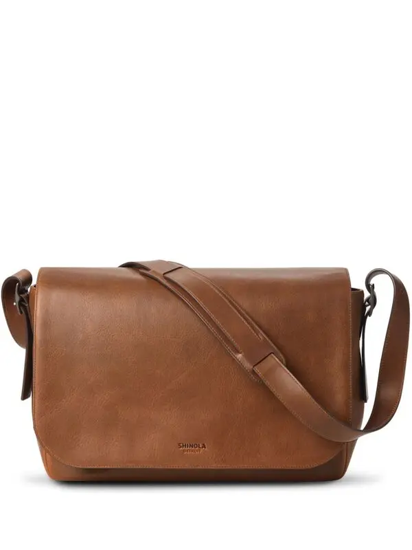 Shinola Runwell Leather Messenger Bag - Brown