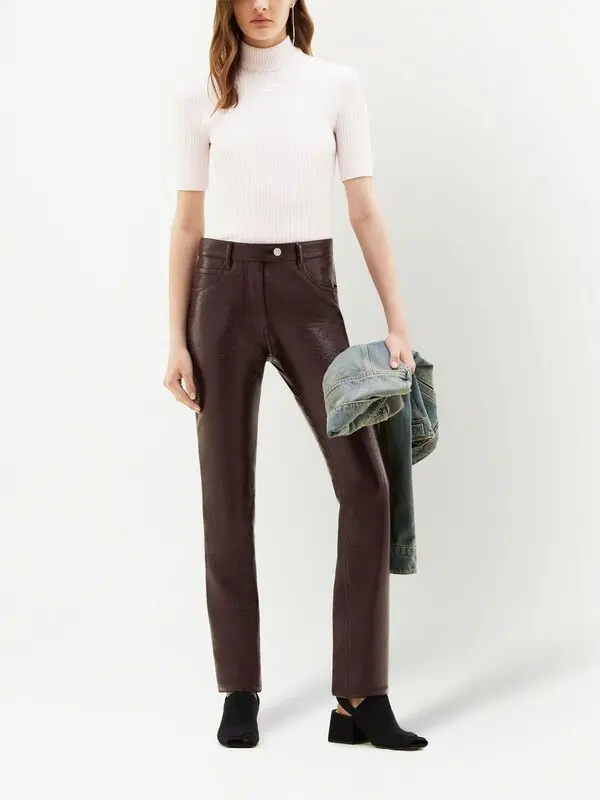 COURREGES Slim-cut Trousers - Red