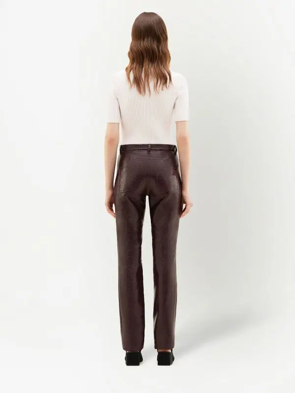 COURREGES Slim-cut Trousers - Red