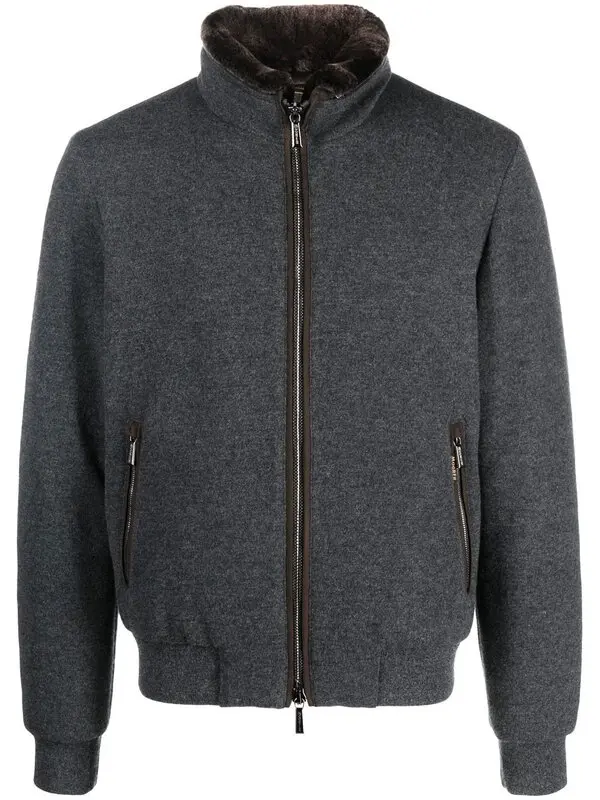 MOORER Quilted Wool-cashmere Jacket - Grey