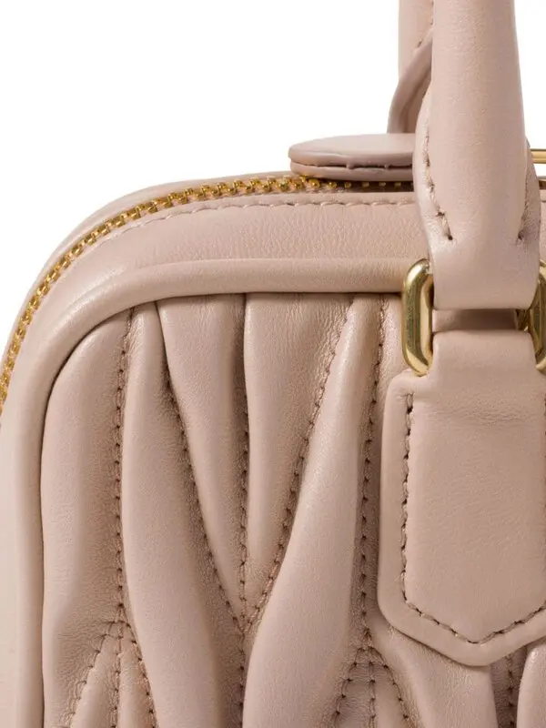 Miu Miu Arcadie Matelassé Mini Bag - Neutrals | Editorialist