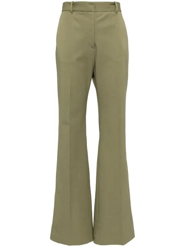 JOSEPH Tafira Flared Trousers - Green
