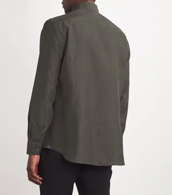 Corneliani Silk Diamond Print Shirt