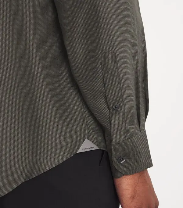 Corneliani Silk Diamond Print Shirt
