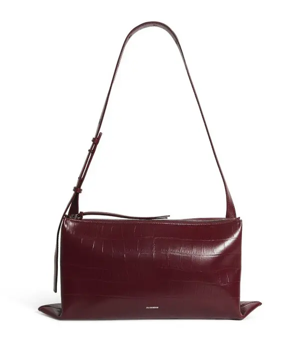 JIL SANDER Medium Leather Empire Shoulder Bag