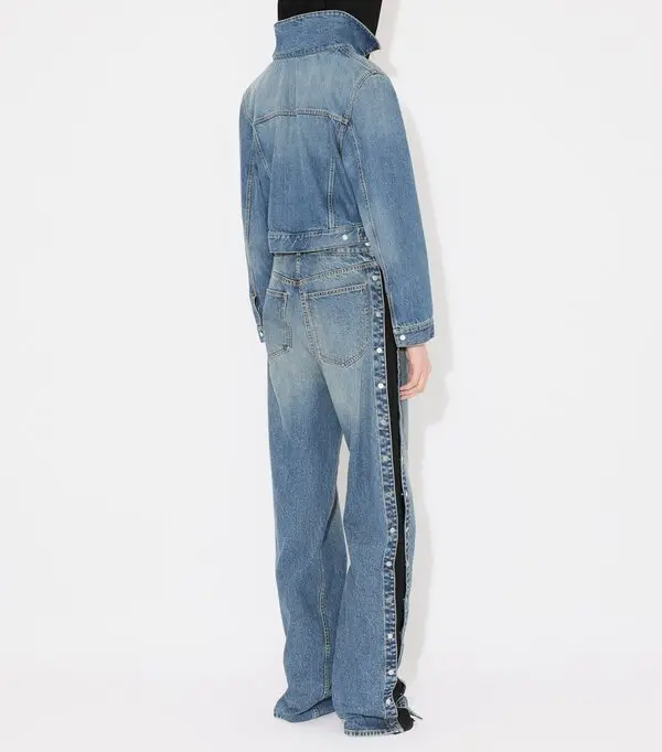 Alaïa Knitted-hood Denim Jacket