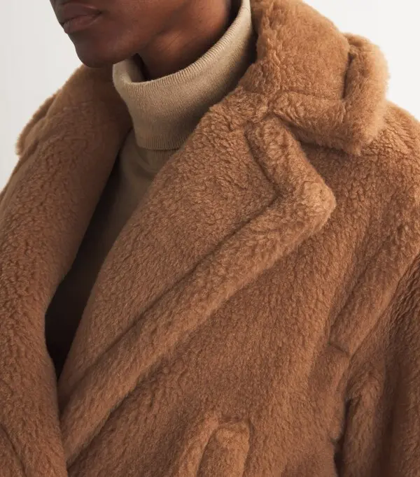 Max Mara Camel-silk Teddy Biker Jacket
