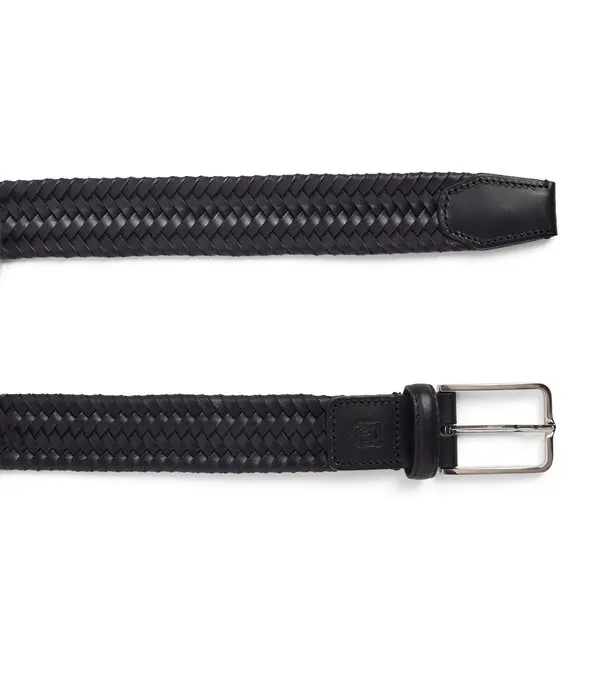Corneliani Leather Woven Belt