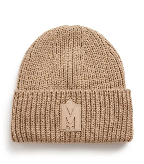 Mackage Wool-blend Ribbed Beanie - Beige