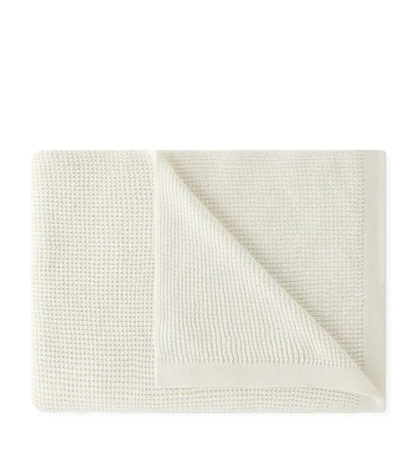 AMALIA Cotton-cashmere Knitted Elemento Throw - Neutral
