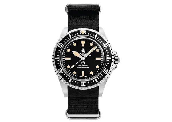 BAPE Bapex Classic Type 1 Nato Watch - Silver