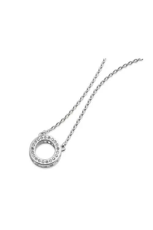 LUCY QUARTERMAINE Art Deco Halo Pendant - Sterling Silver