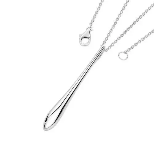 LUCY QUARTERMAINE Solid Tear Drop Pendant - Sterling Silver