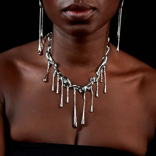 LUCY QUARTERMAINE Multi Drop Necklace - Sterling Silver