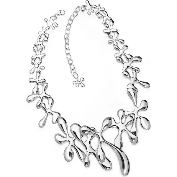 LUCY QUARTERMAINE Large Splash Statement Necklace - Sterling Silver