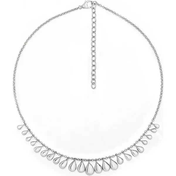 LUCY QUARTERMAINE Teardrop Choker Necklace - Sterling Silver