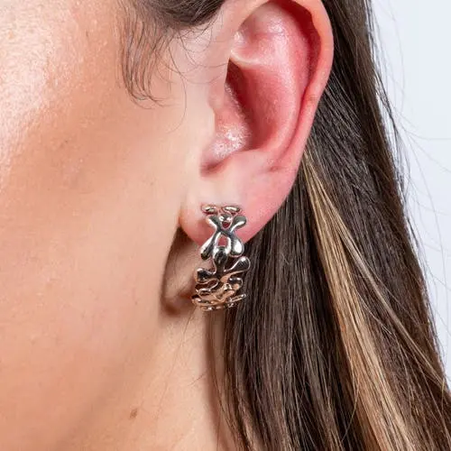 LUCY QUARTERMAINE Splash Hoop Earrings - Sterling Silver