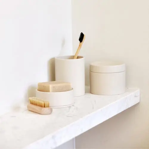 ESKO Sabia Toothbrush Holder Reusable Tumbler Vanity Bathroom Accessories