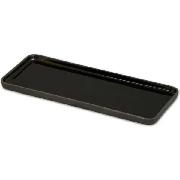 ESKO Sabia Bathroom Vanity Countertop Tray Kitchen Accessories - Black