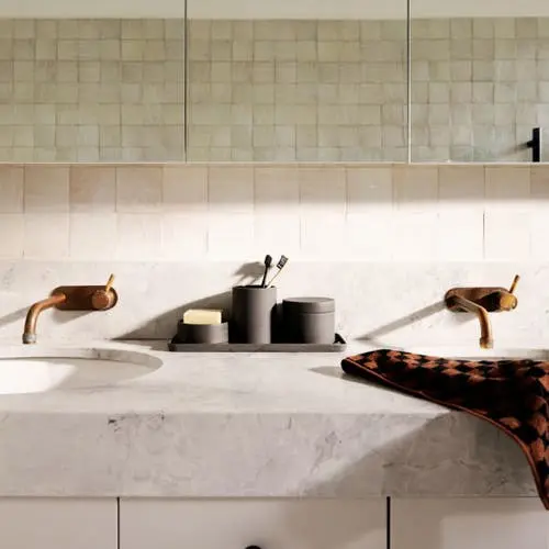 ESKO Sabia Bathroom Vanity Countertop Tray Kitchen Accessories - Black