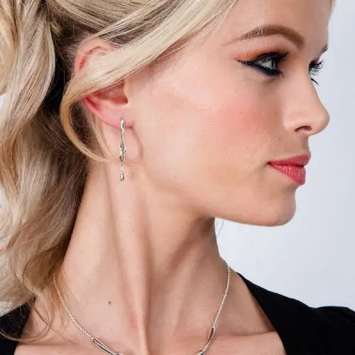 LUCY QUARTERMAINE Dripping Hoop Earrings - Sterling Silver