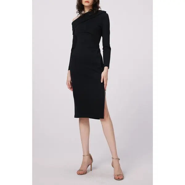 Diane Von Furstenberg One-shoulder Long Sleeve Dress