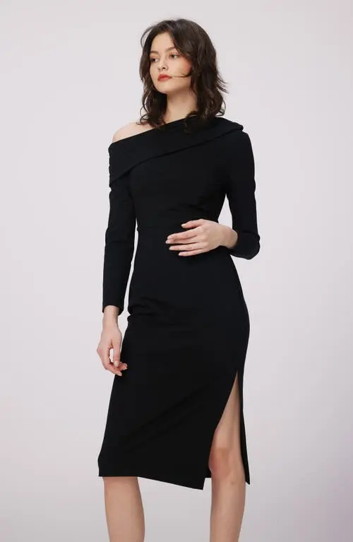 Diane Von Furstenberg One-shoulder Long Sleeve Dress