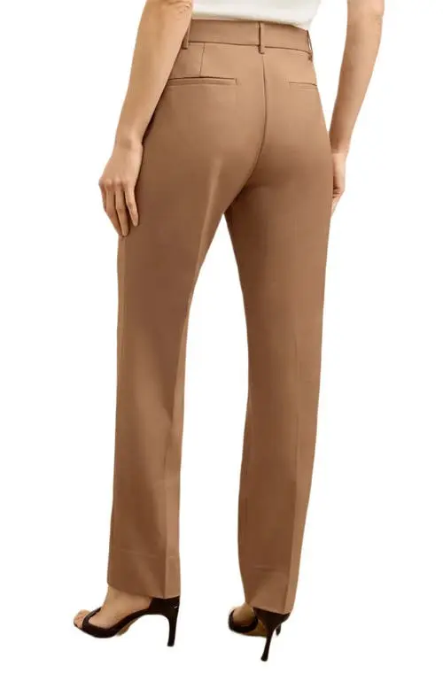 M.M.LAFLEUR Smith Italian Wool Twill Straight Trousers - Saddle