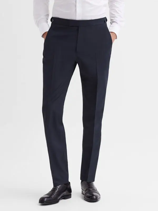 REISS Hope Modern Fit Travel Trousers - Navy
