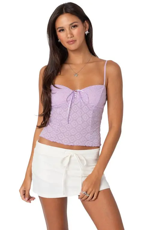 EDIKTED Textured Lace Camisole